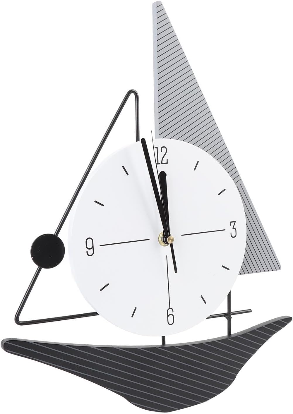 Sailboat Wall Clock, Modern Minimalist Quiet Clock with Brass Movement ...