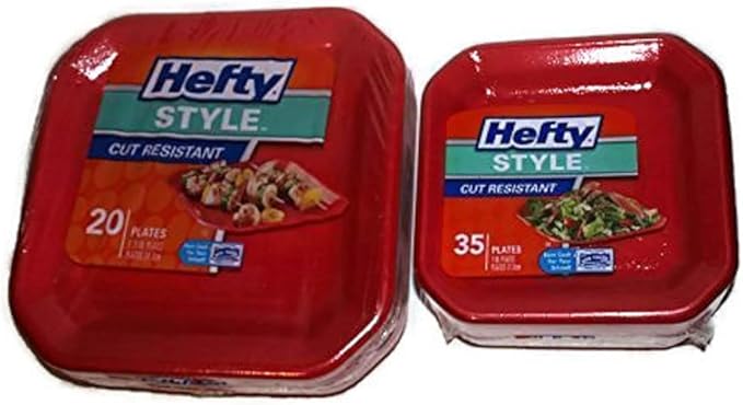 Amazon.com: Hefty Style Square Cut-Resistant Foam Plates, Large and ...