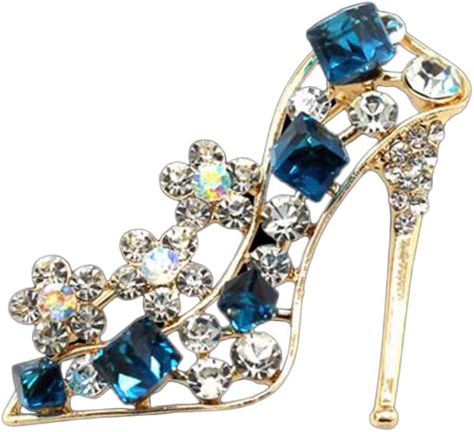 Amazon.com: Shuiniba High Heels Shoes Shape Brooch Pin for Women Brides ...