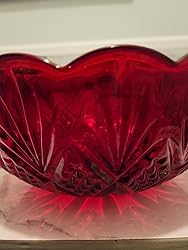 Amazon.com | Godinger Dublin Red Crystal Serving Bowl: Serving Bowls