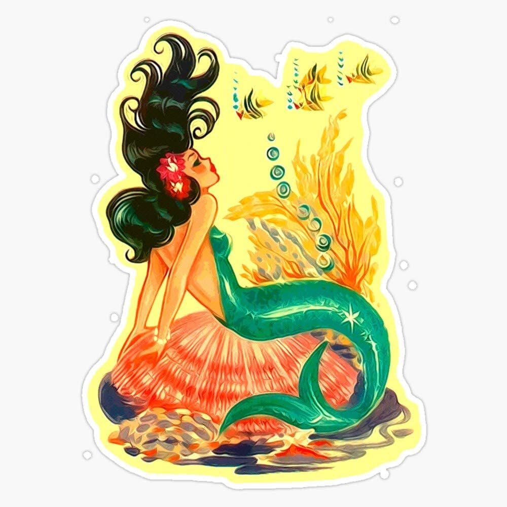 Amazon.com - Mermaid Vinyl Waterproof Sticker Decal Car Laptop Wall ...