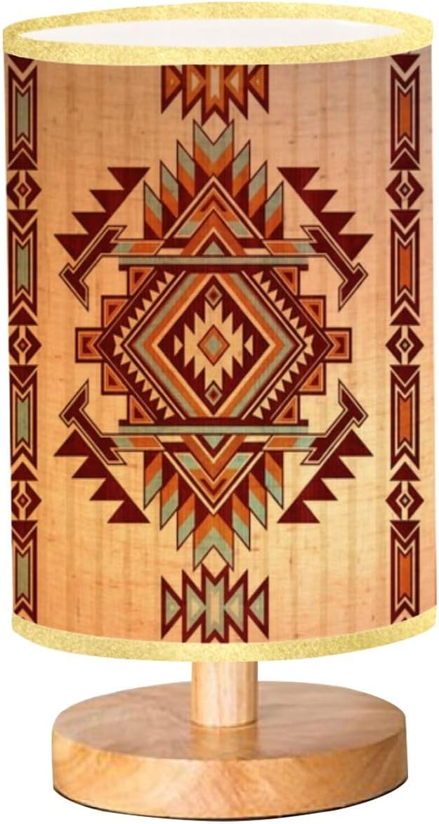 Bedside Desk Lamps, Minimalist Navajo Native pattern american tribal ...