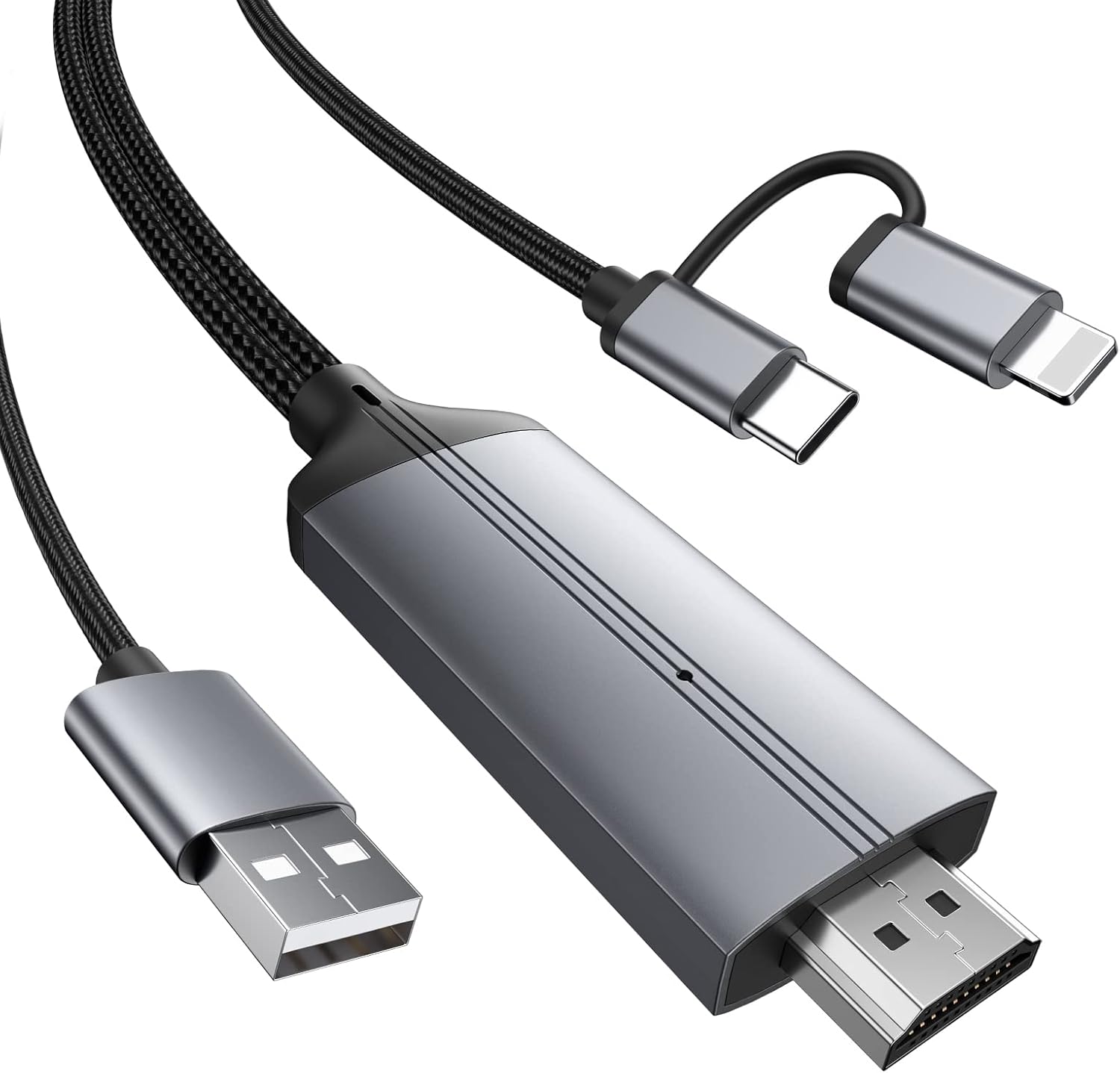 Amazon.com: YEHUA 2-in-1 HDMI Adapter for iPhone/Android to TV, 1080P ...