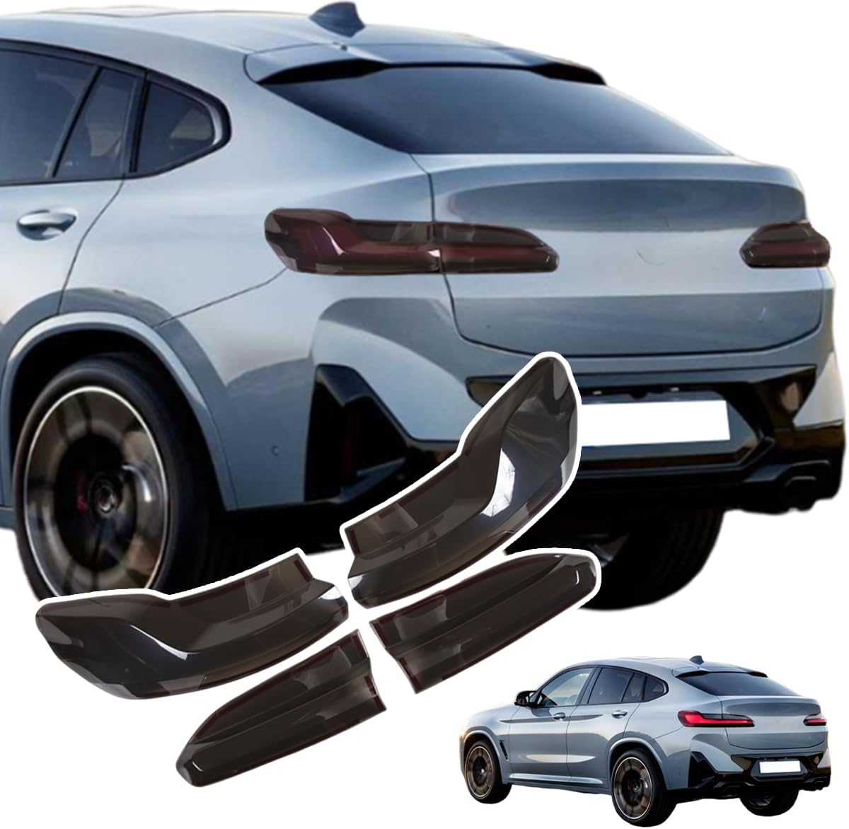 Amazon.com: ABS Black Rear Tail Light Lens Taillight Kit Compatible ...