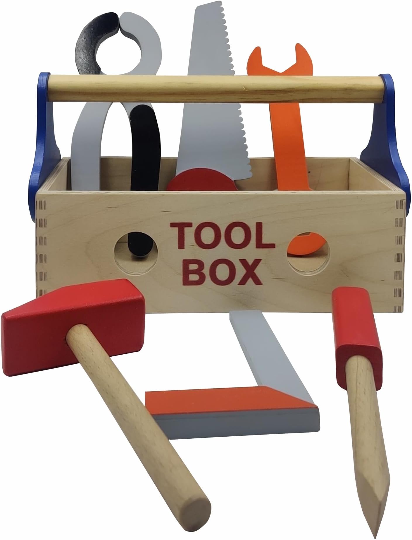 Buy Tantrums Wooden Tool Kit Set with Tool Box | Pretend Play Portable ...