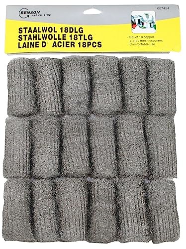BENSON 08398 Steel Wool, Pack of 18, Assorted Colours – BigaMart