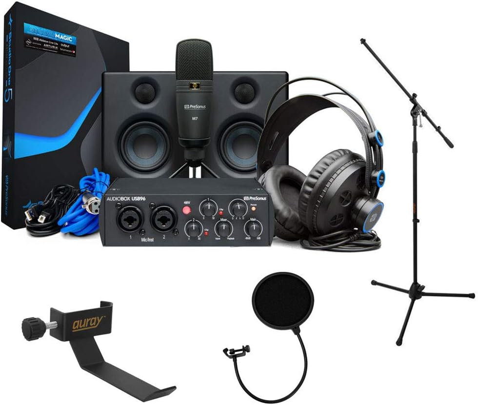 Amazon.com: PreSonus AudioBox Studio Deluxe Ultimate Bundle (25th ...