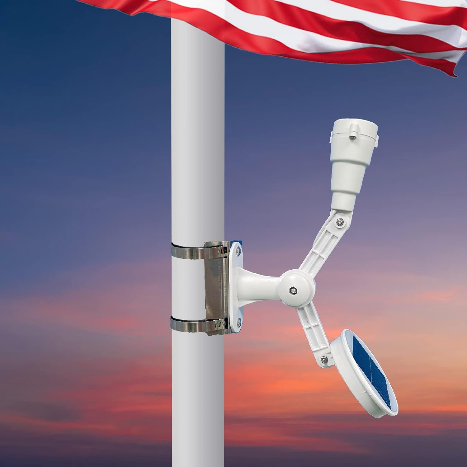 Amazon.com : Solar Flag Pole Light, Super-Spotlights PC Crystal LED w/Y ...
