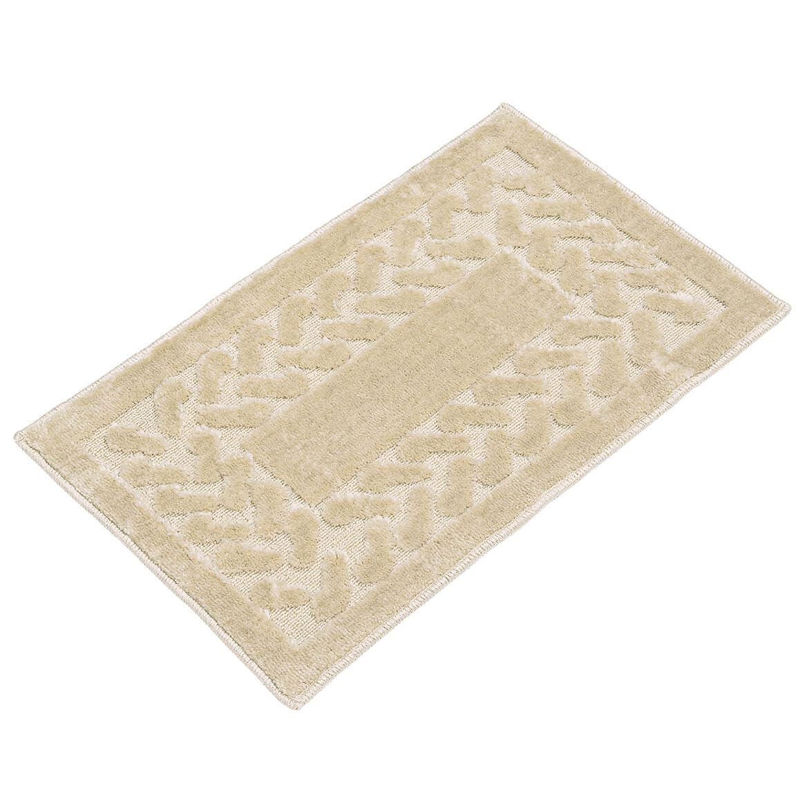 Amazon.com: Miles Kimball Plush Chevron Print Area Rug, 18" x 30", Sand ...