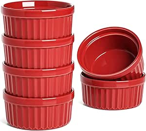 Amazon.com: LYLHZRMDGC 6 Pieces Ramekins Set, 5 oz Ceramic Ramekins for ...