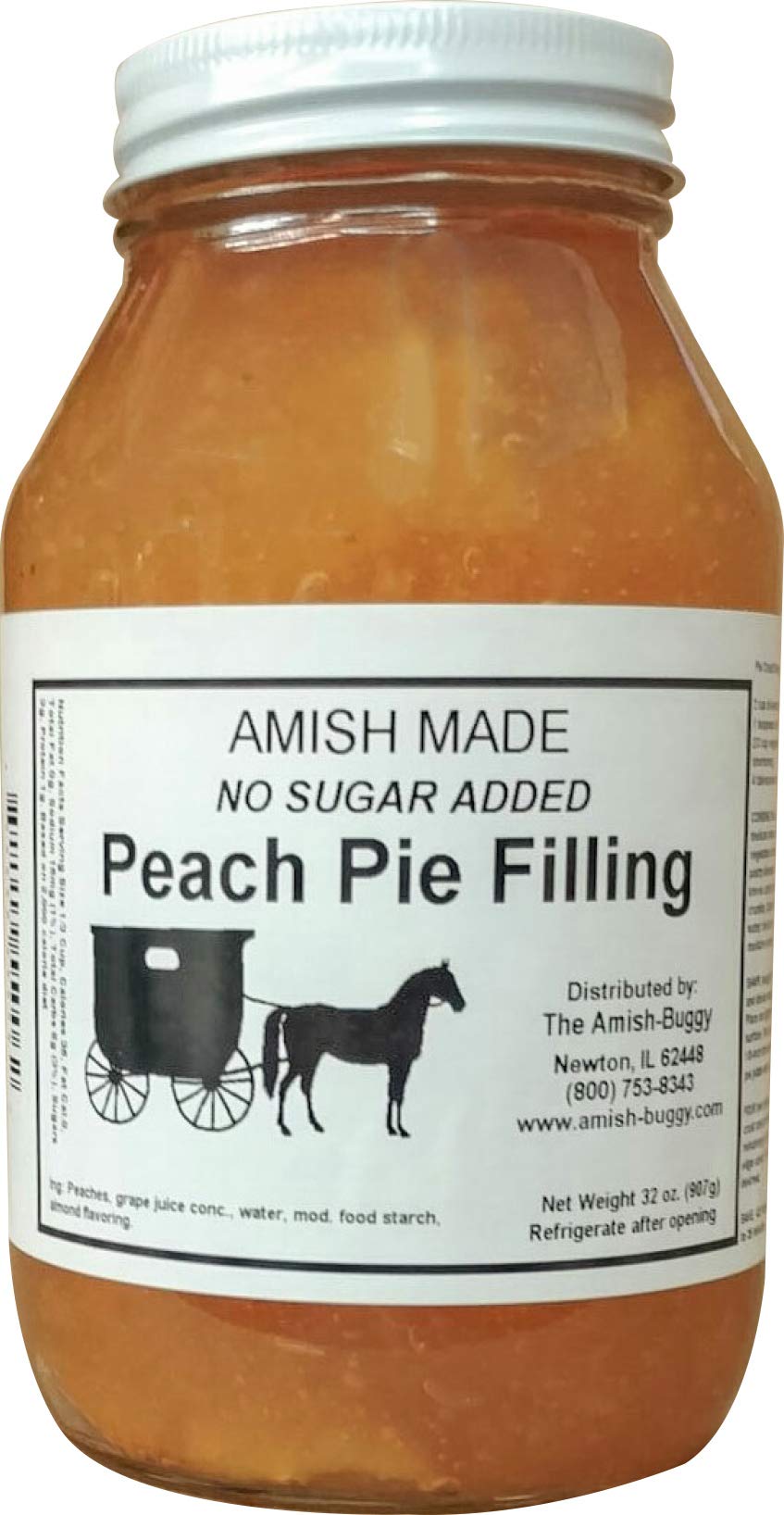 Amazon.com : Ready To Use Pie Filling and Topping 32 oz. Jar (No Sugar ...