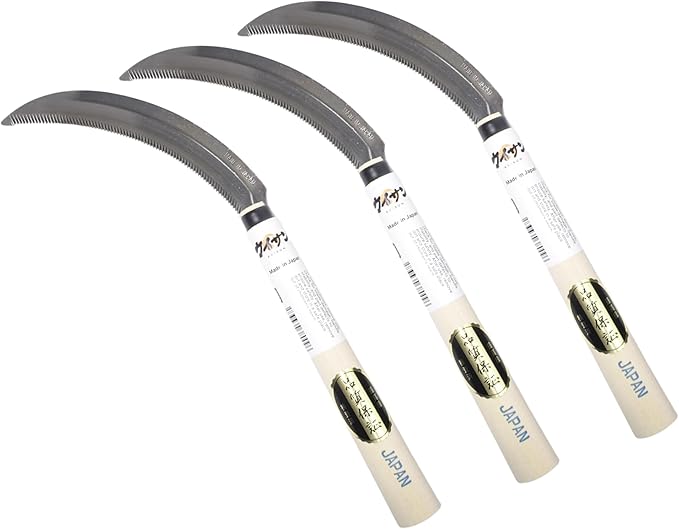 Amazon.com : Japanese Serrated Sickle for Gardening - Compact ...
