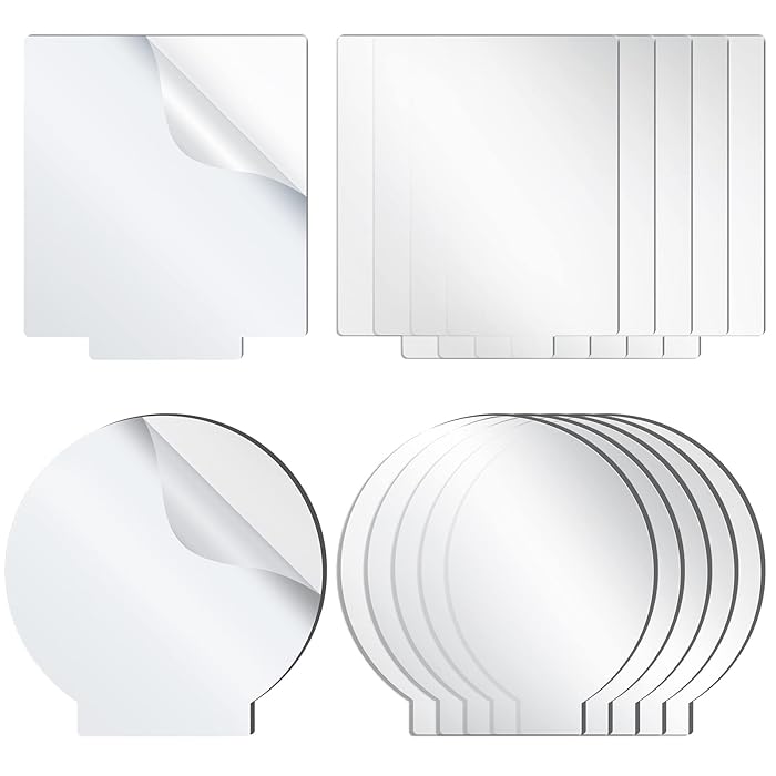 Buy 12 Pcs Acrylic Sheet Clear Cast for LED Light Base Transparent 2 mm ...