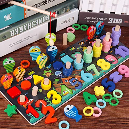 Generic Wooden Number Puzzle Match d Math Game Early Learning Toys ...