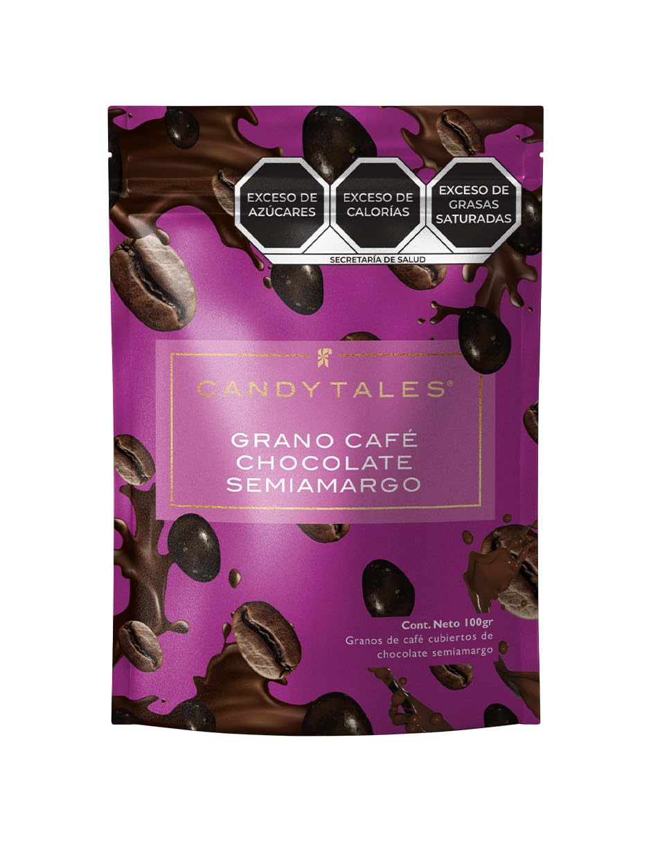 Candy Tales Grano de Cafe Chocolate Semiamargo 100 gr : Amazon.com.mx ...