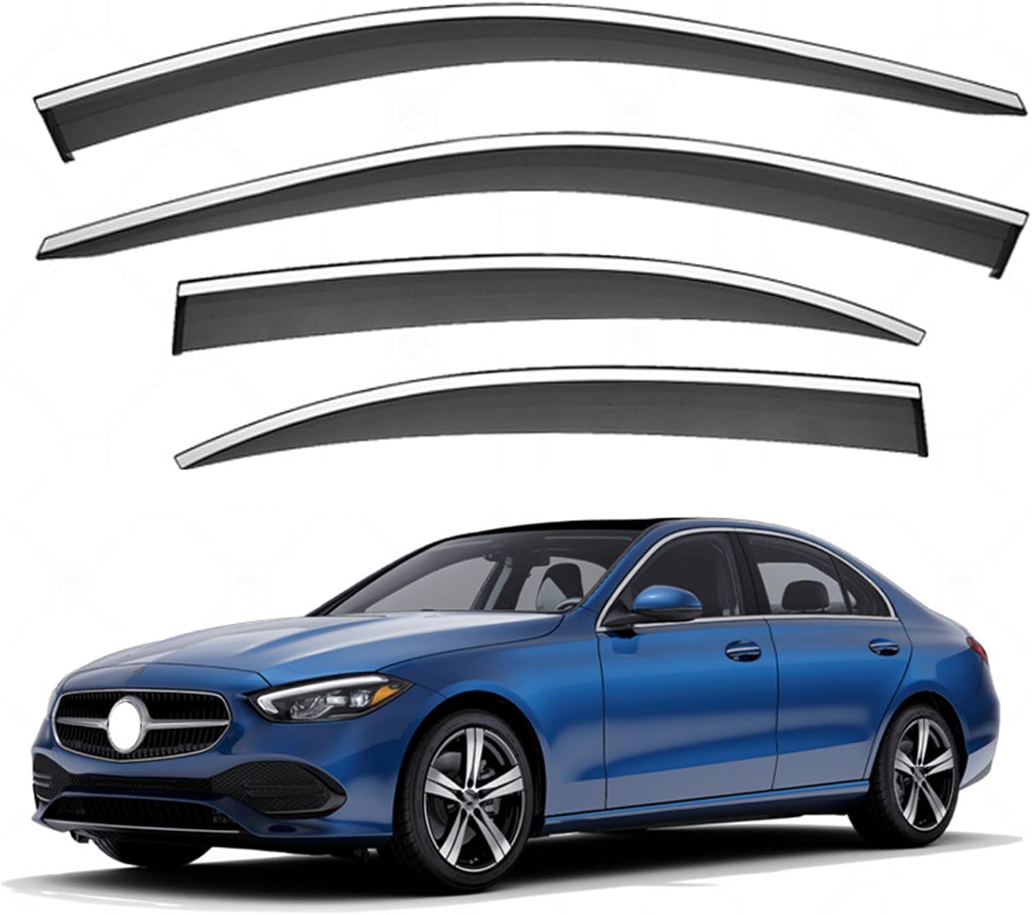 Car Wind Deflectors for Mercedes Benz C Class MK5-W206 2022-2025, Smoke ...