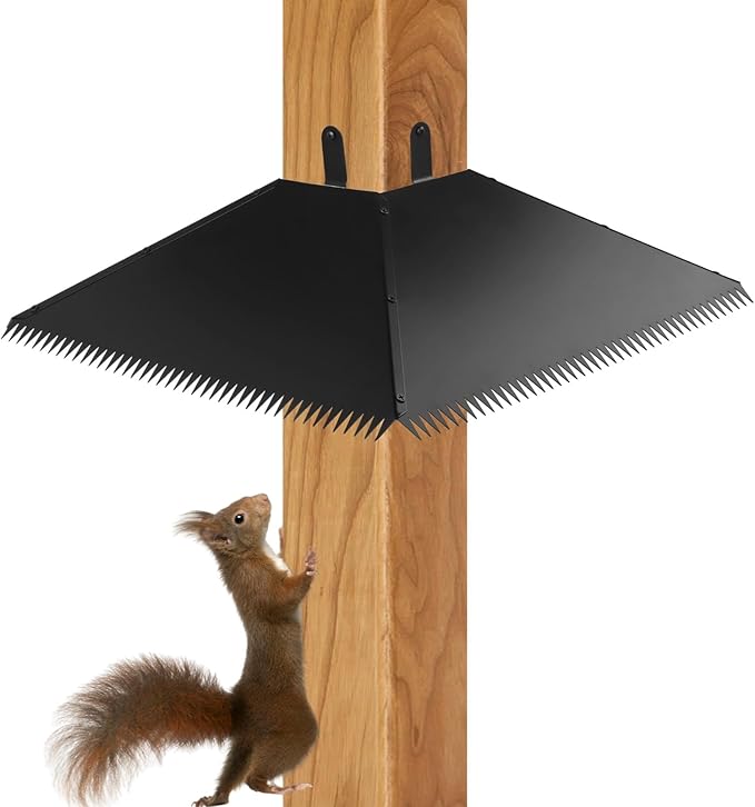 Amazon.com : Metal Squirrel Baffle for 4x4 Post - Square Serrated Bird ...