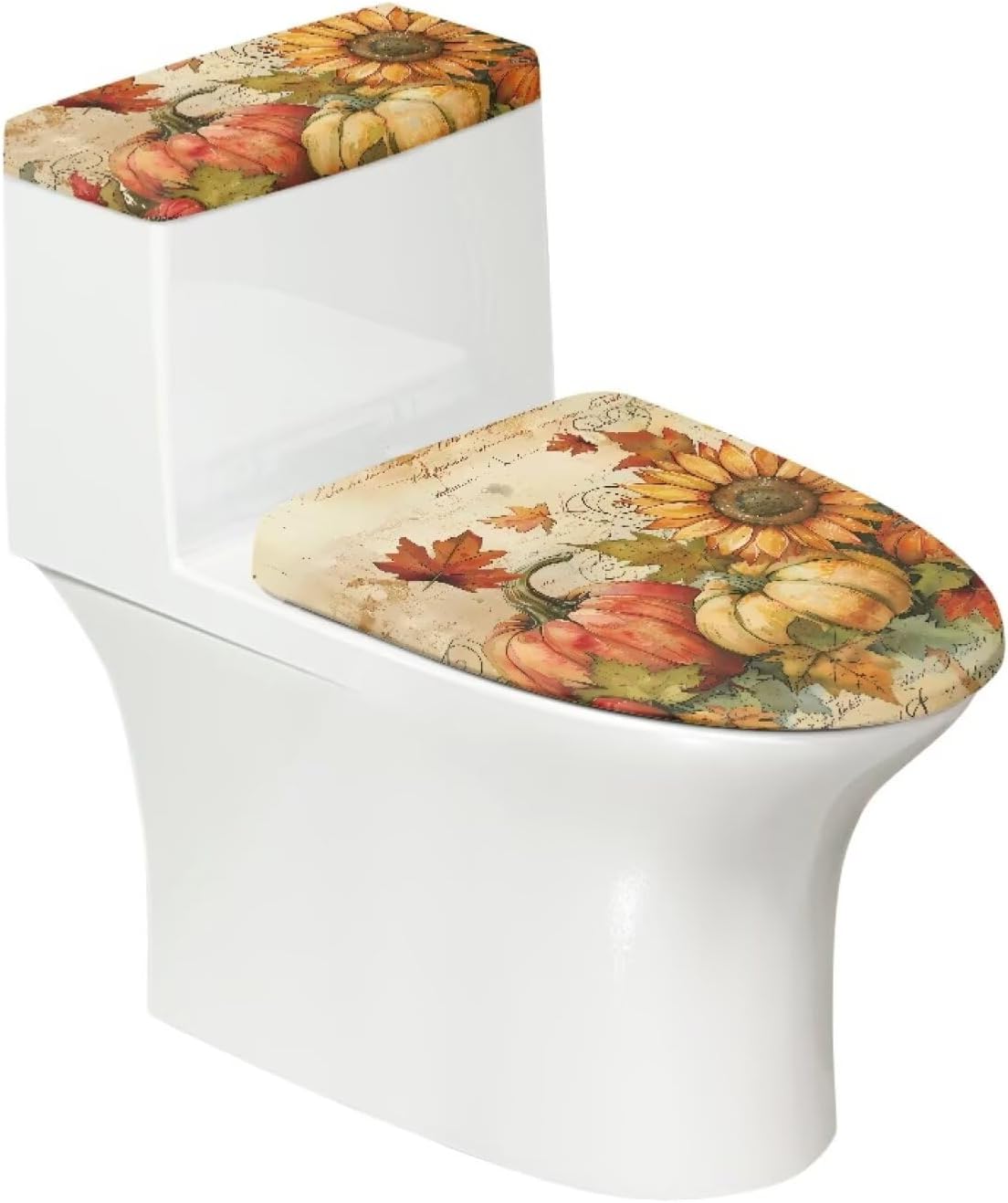 Amazon.com: ASQVTIFE Fall Leaf Toilet Tank Cover Set of 2 Pack Toilet ...