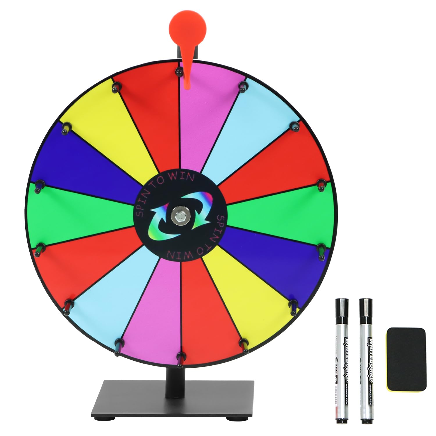 Amazon.com: QWORK 12" Spinning Prize Wheel, 14 Slot Tabletop Color ...