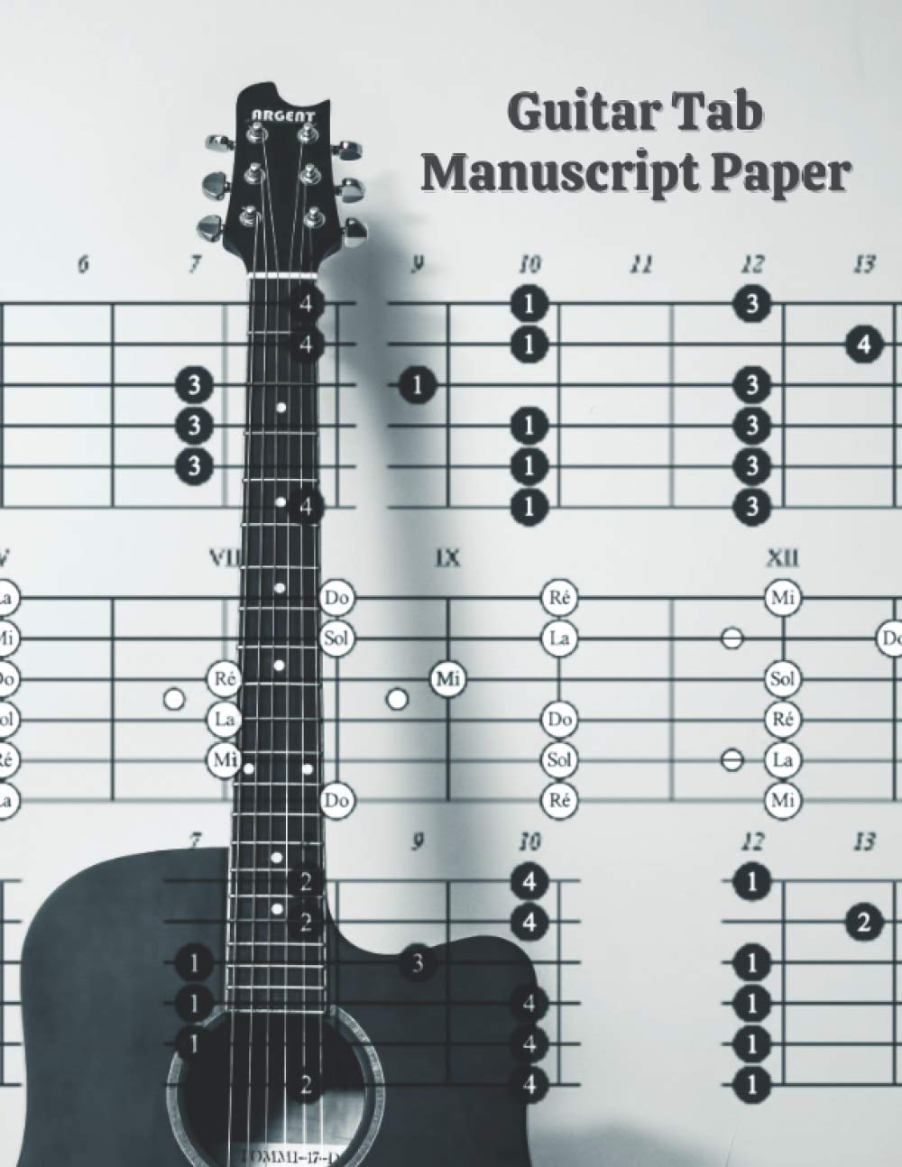 Buy Guitar Tab Manuscript Paper: Blank Guitar Tablature Book, Chord ...