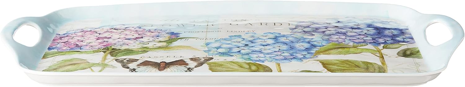 Amazon.com | Certified International Hydrangea Garden Rectangular Tray ...