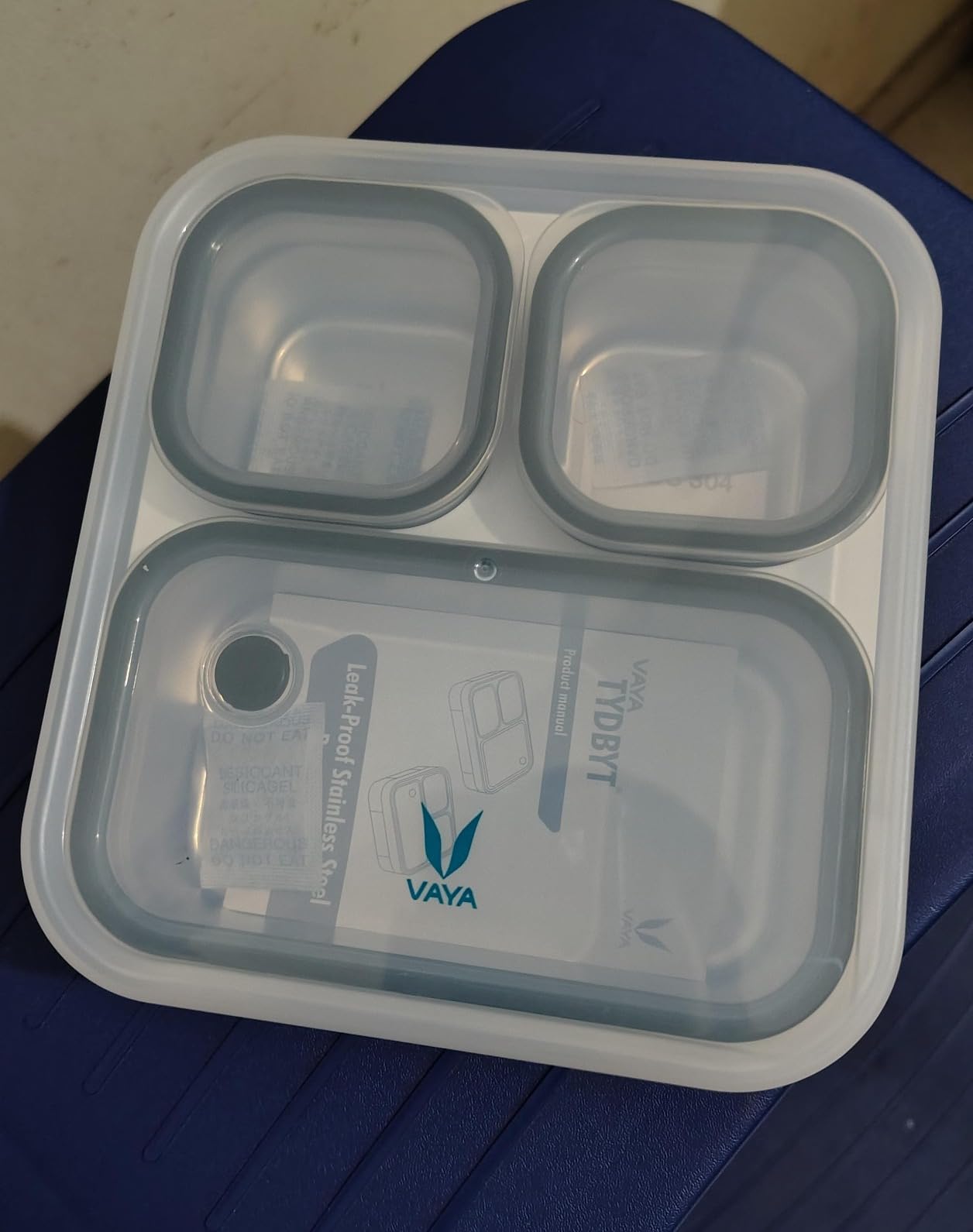 Buy VAYA TYDBYT Lunchbox, Stainless Steel Bento Lunch Box with 3 ...