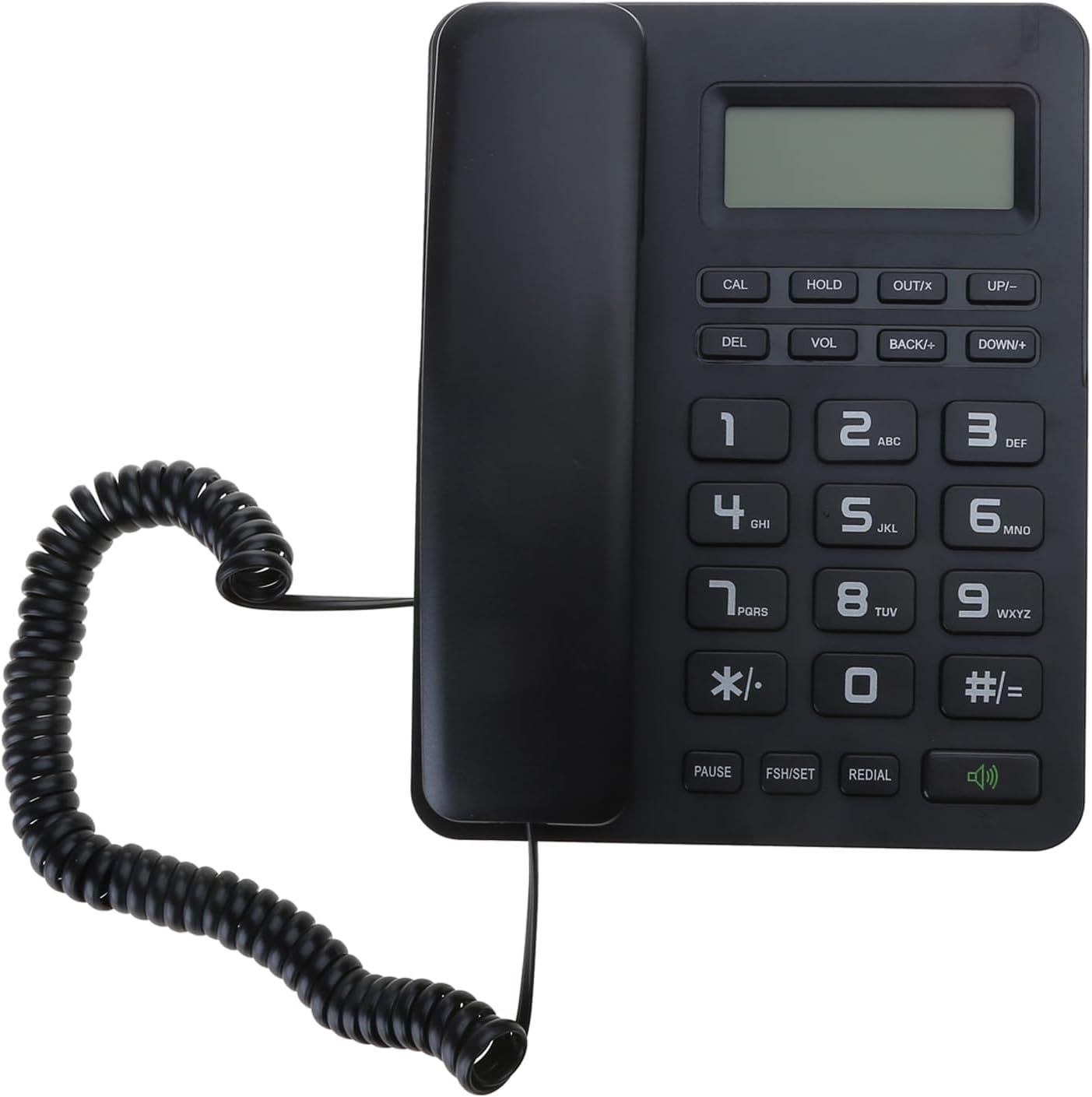 VTC-500 Corded Landline Phone Big Button And LCD Display For Seniors Desktop Wall Mount ...