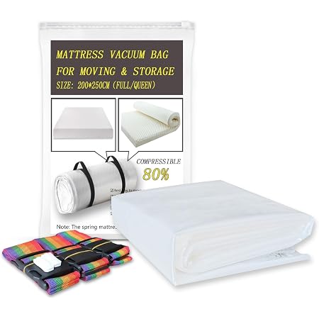 Amazon.com: Queen/Full/Full-XL Foam Mattress Vacuum Bag with Blue ...