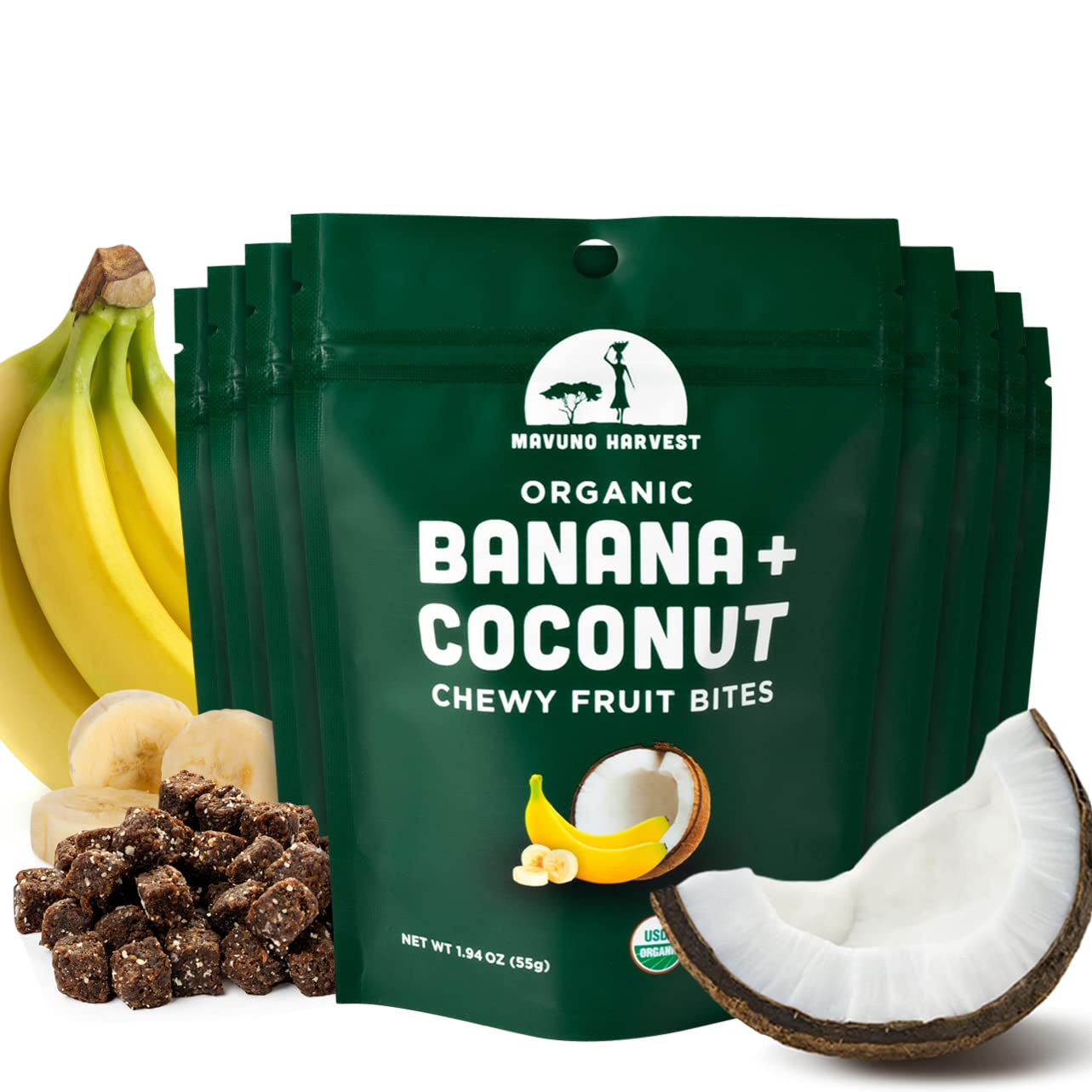 Amazon.com: Mavuno Harvest Organic Fruit Snacks, Chewy Bites, Fiber ...