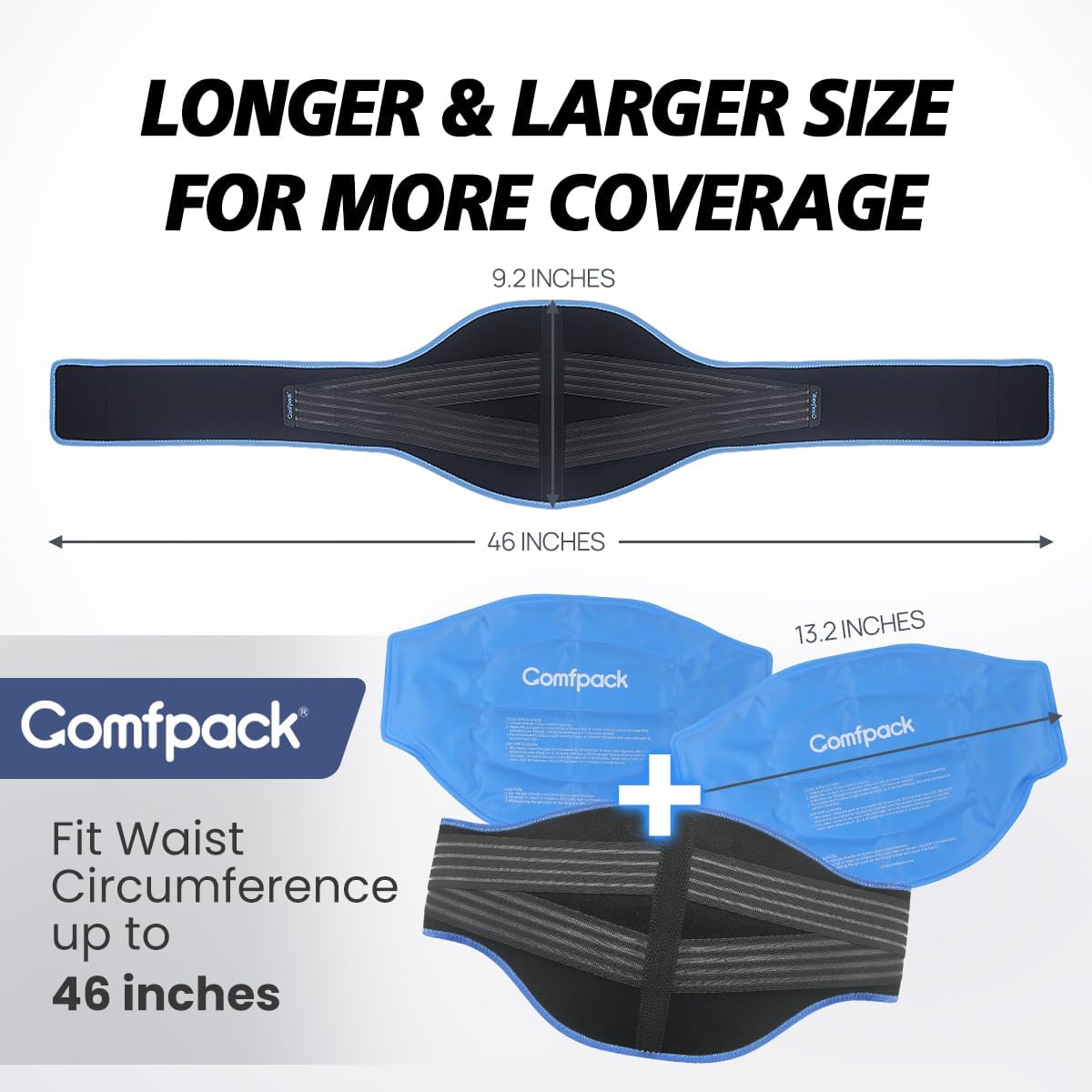 Snapklik.com : Ice Pack For Back Pain Relief, FSA Eligible, 2 Packs ...