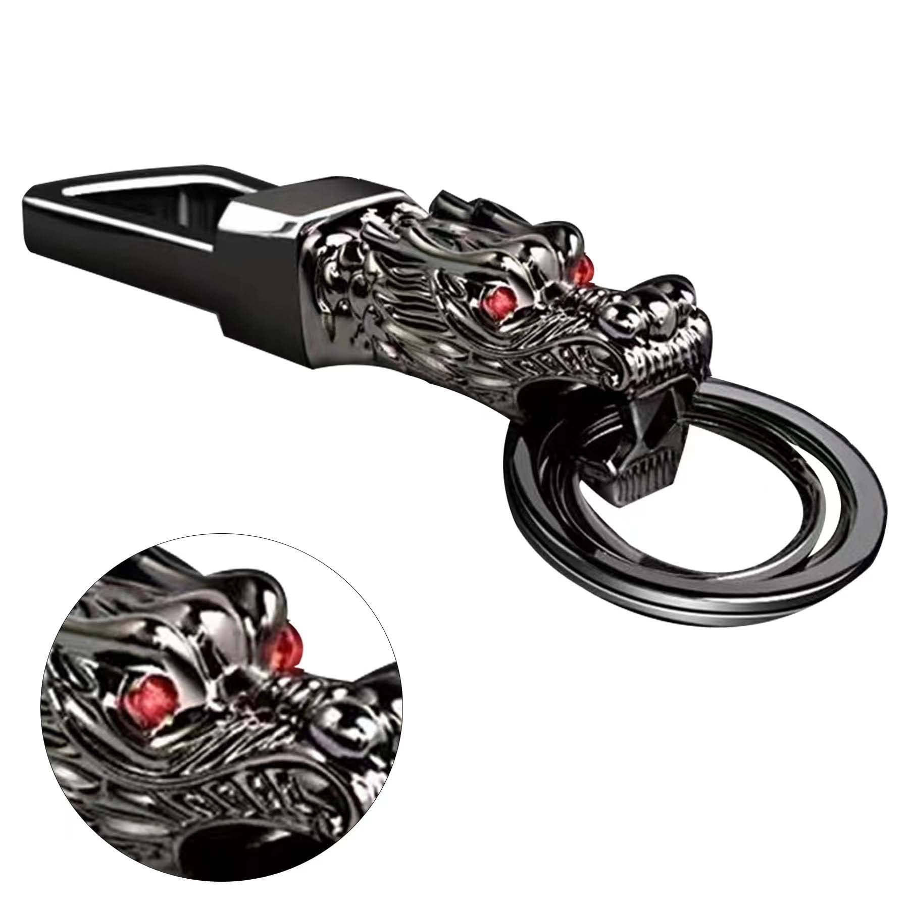 HTKCRX Dragon Keychain Cool Car Fans Heavy Duty Zinc Alloy Metal Key ...