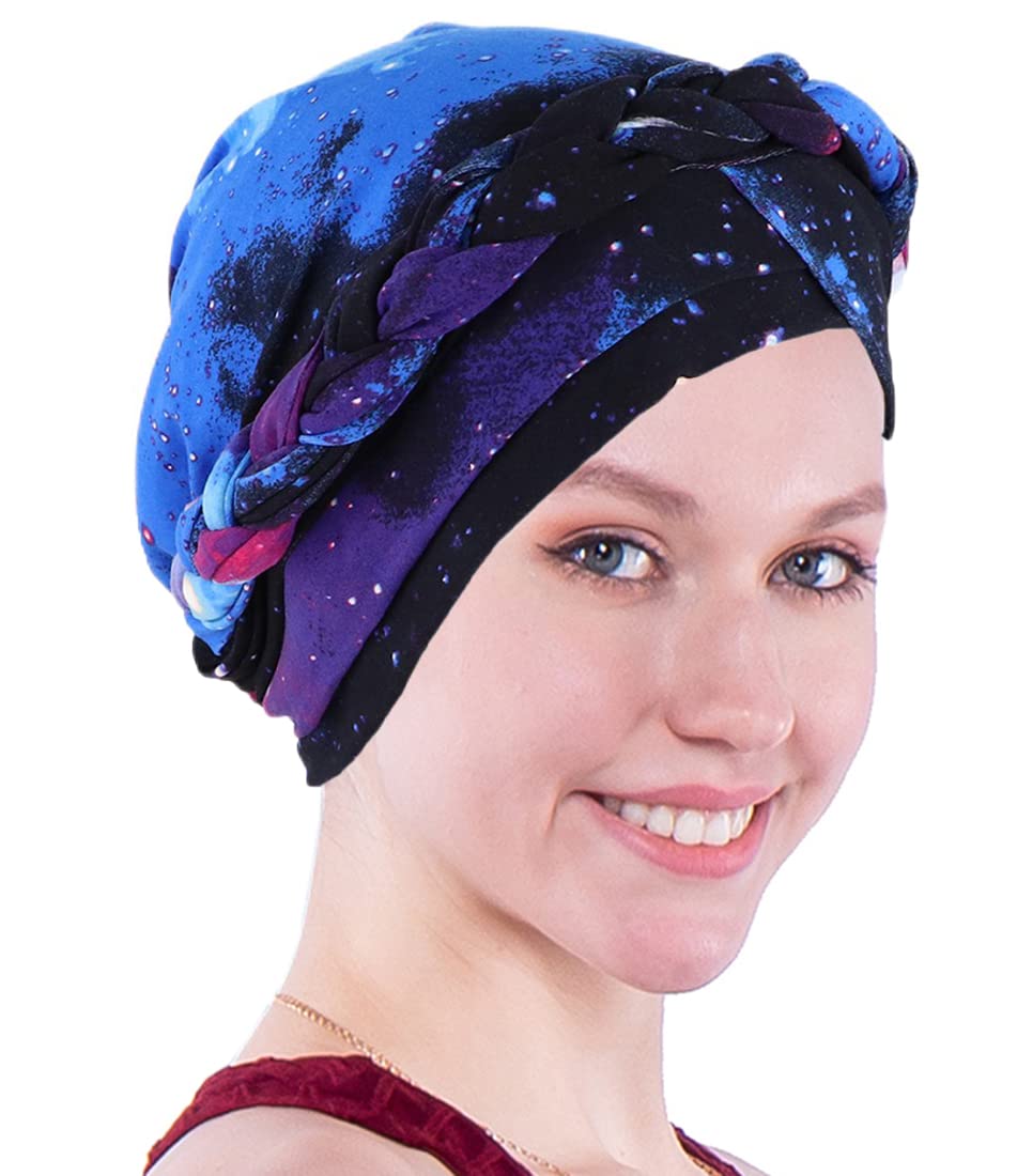 Biruil Chemo Cancer Braid Turban Cap Ethnic Bohemia Twisted Hair Cover ...