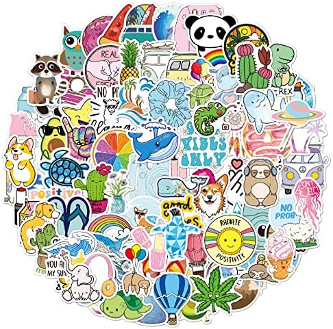 Amazon.com: 100 PCS Water Bottle Stickers for Kids and Teens, Vinyl ...