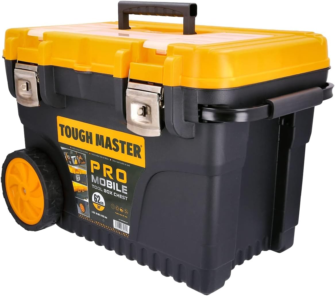 Large Tool Box On Wheels 24" Inch 62cm Professional Heavy Duty Toolbox ...