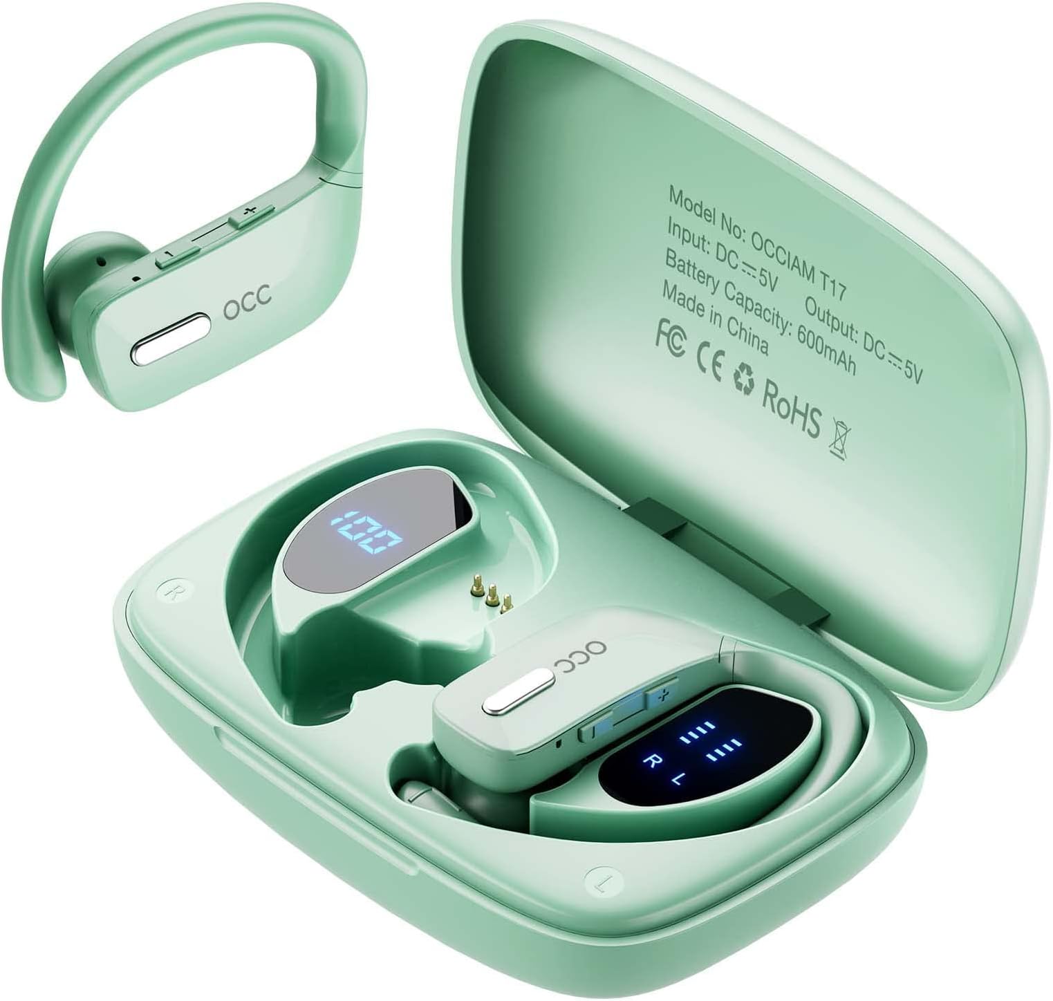 Amazon.com: occiam Wireless Earbuds Bluetooth Headphones 48H Play Back ...