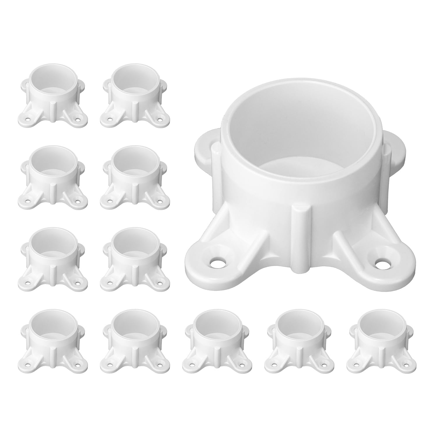 Amazon.com: 12 Packs 1-1/4 inch PVC Flange Table Leg Cap Fittings ...