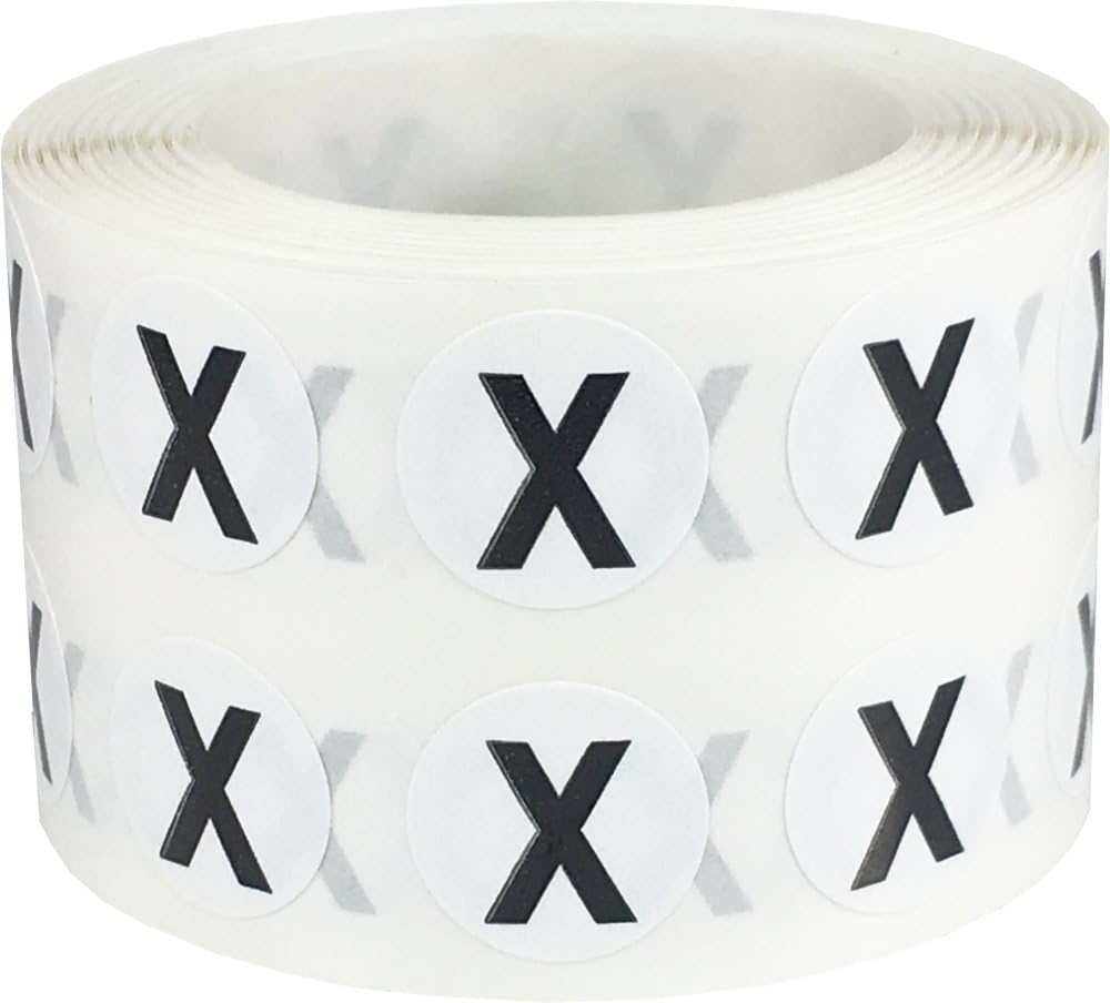Amazon.com : Letter W Inventory Labels .5 Inch Round Circle Dots 1,000 ...