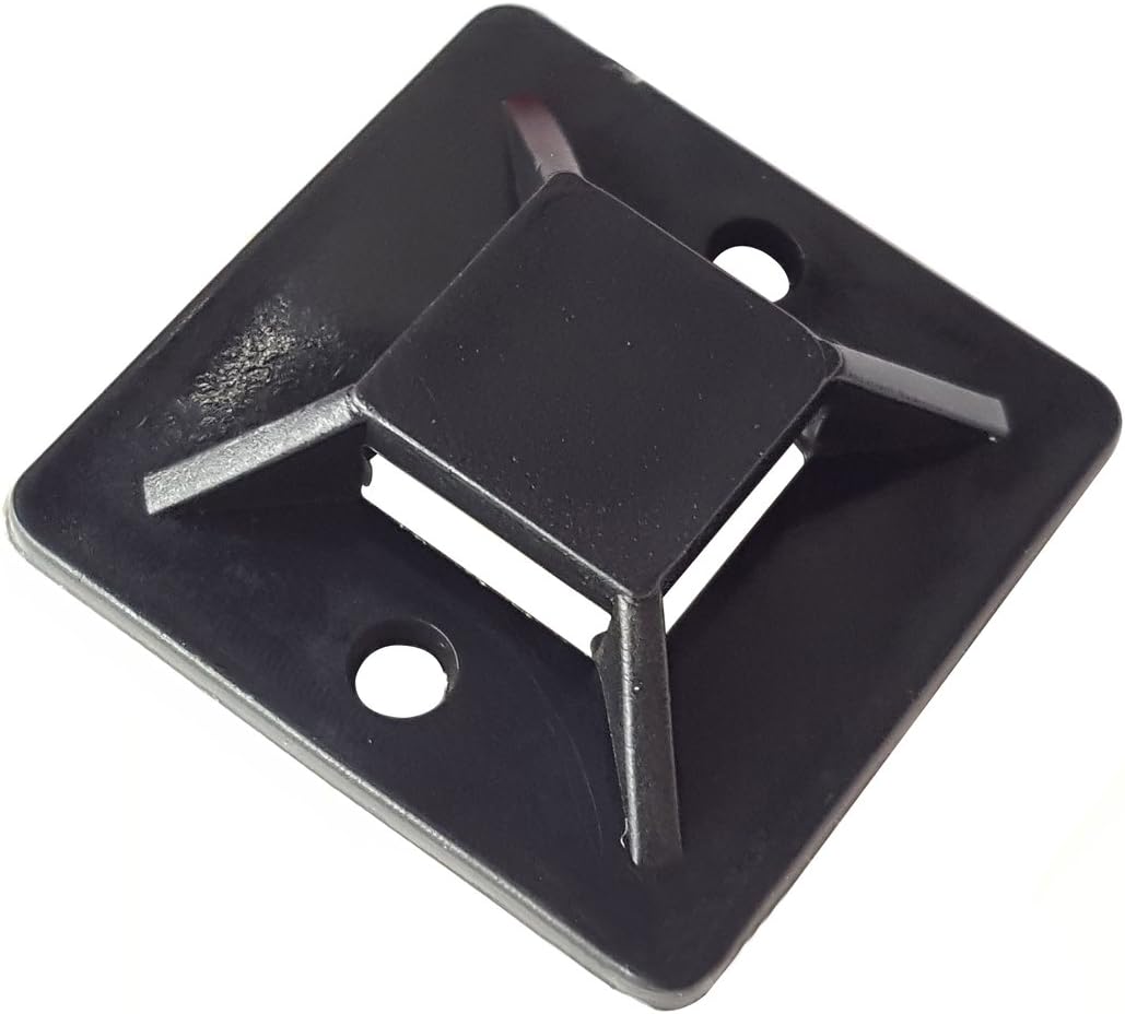 Amazon.com : Cable Tie Mounts Self Adhesive Clips Wire Tie Base (25mm x ...