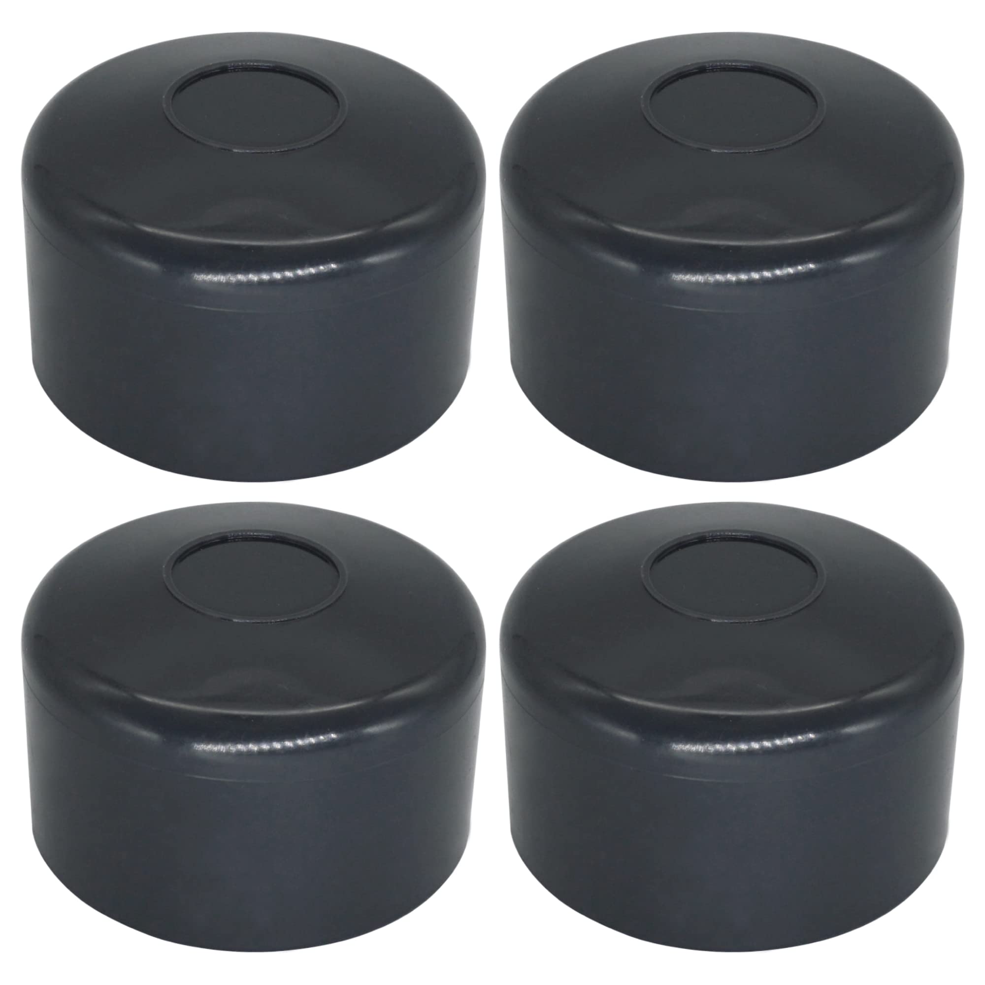 SKIR'CO (4 pcs) Fence Post Caps, Round 51 mm Grey Plastic Caps for ...