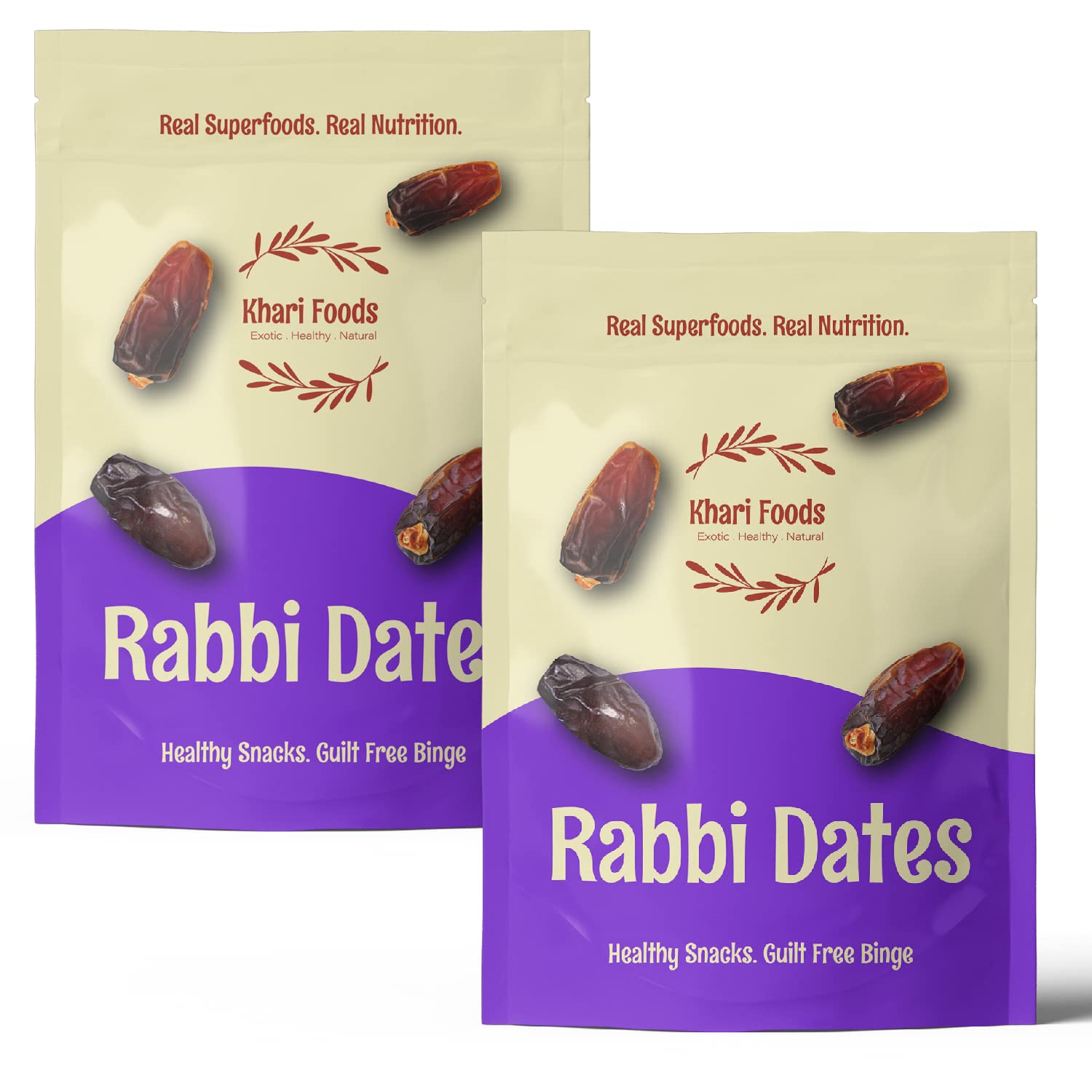 Khari Foods Rabbi Dates 200G X 2, Khajur Dry Fruits, High In Fibre ...