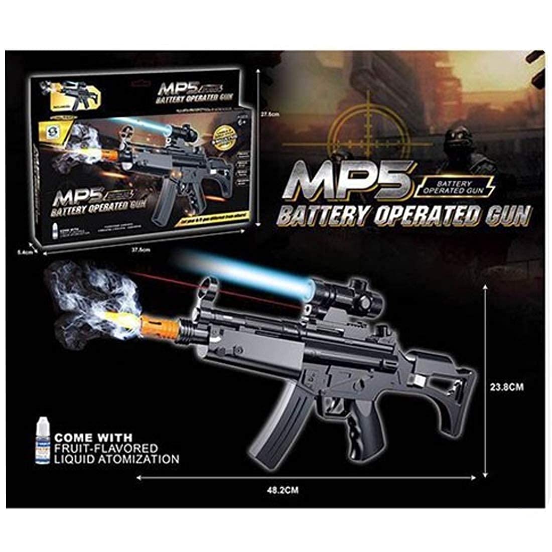 Buy Kids Kook MP5 Smoke for Kids with Real Smoke Effect, Vibration ...