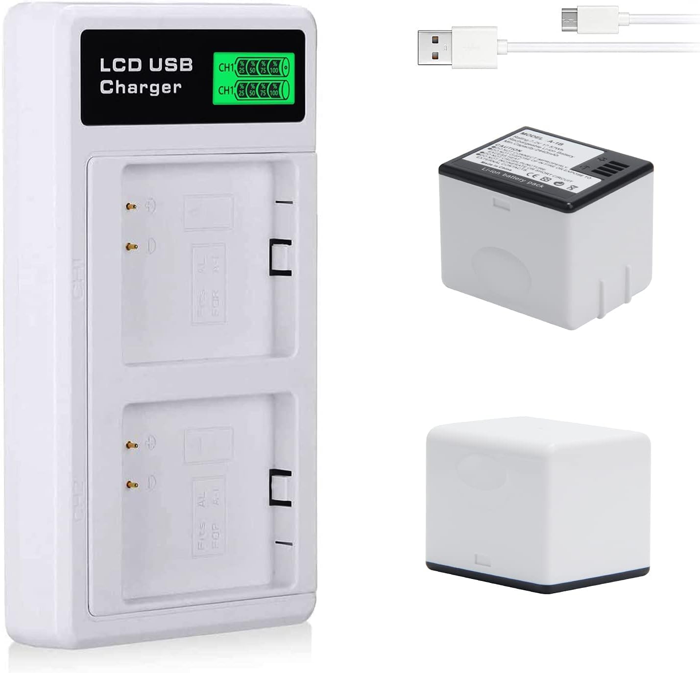 Amazon.com: A AMANDA Charging Station and 2440mAh Rechargeable Battery ...
