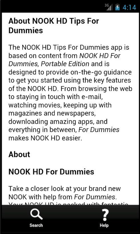NOOK HD Tips For Dummies - App on Amazon Appstore