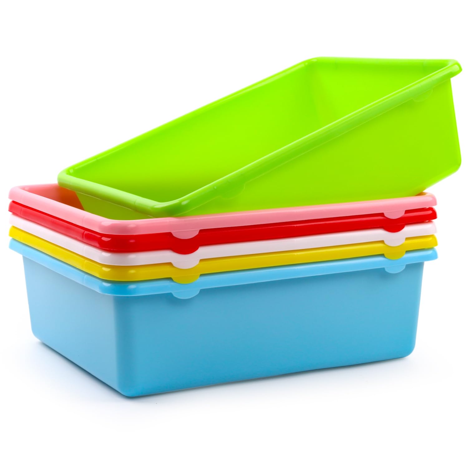 Amazon.com : Extra-Large Book Bin,6 Pack Storage Bins Cubby Bins ...