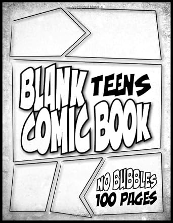 Amazon.com: Blank Comic Book for Teens: Draw your Own Comic Strips With ...