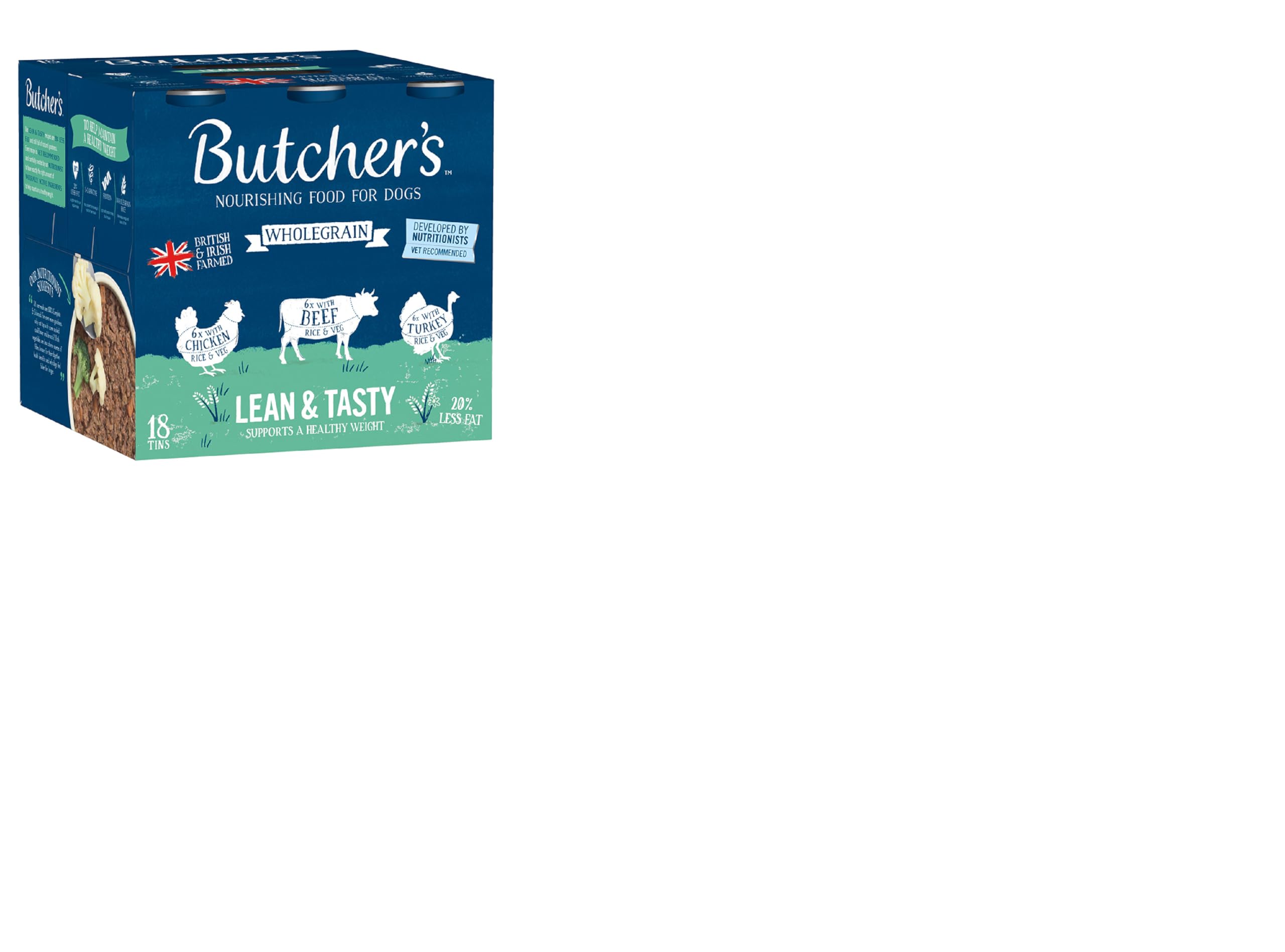 Butcher's Lean and tasty whole grain cans dog food 18 Pack, 390g Each ...