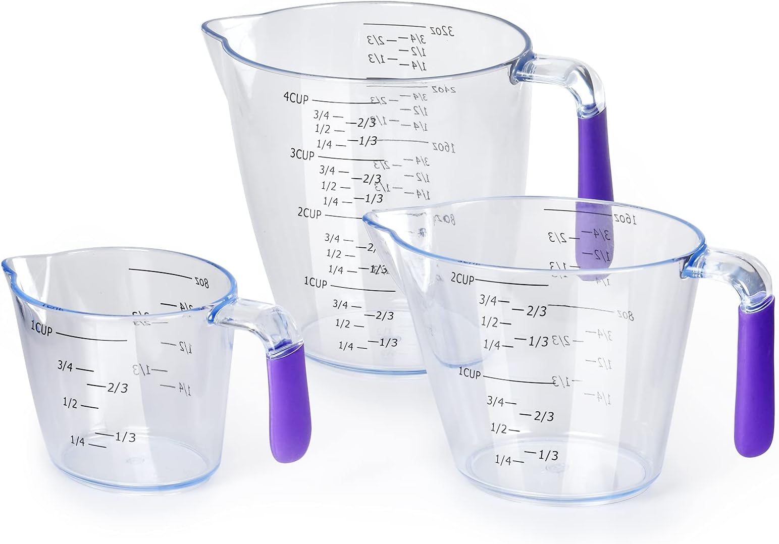 Amazon.com: Plastic Measuring Cup choice of 1-Cup, 2-Cup, 4-Cup or Set ...