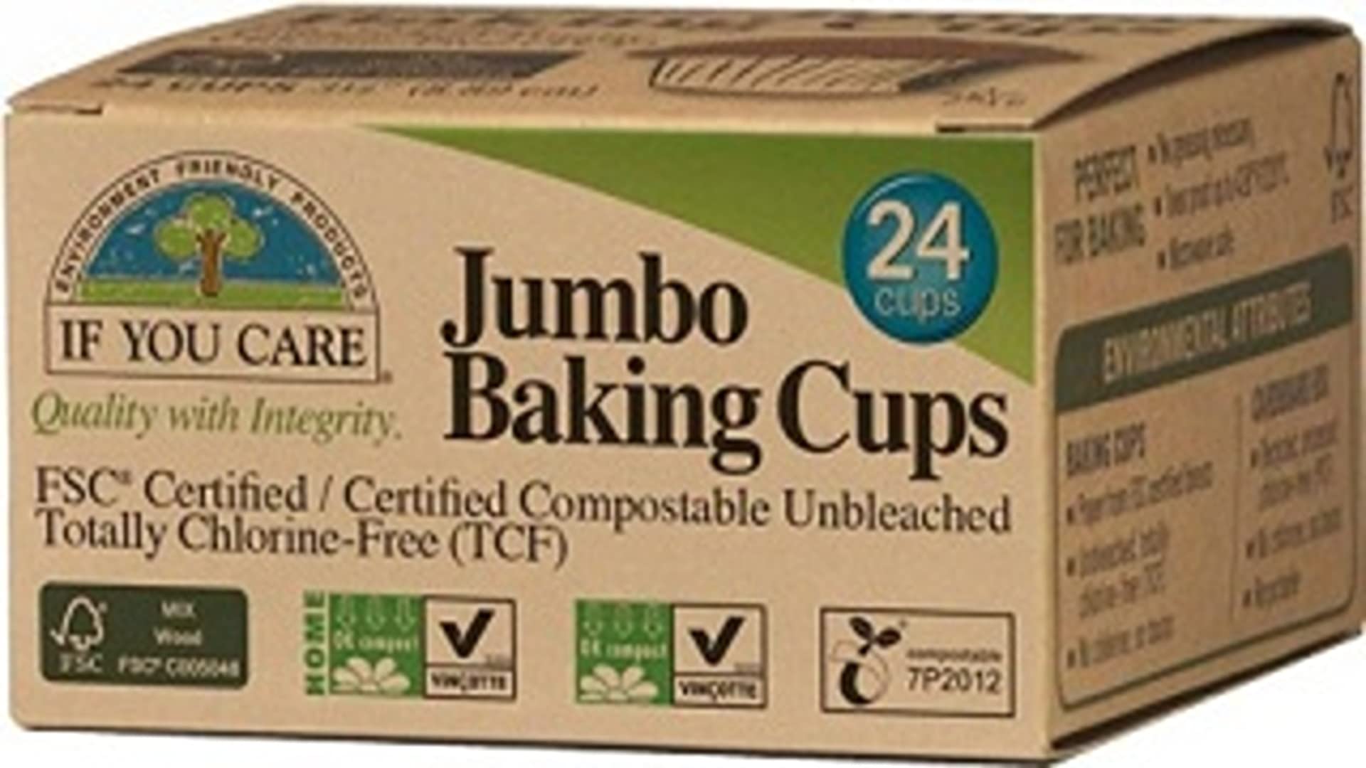 Amazon.com: IF YOU CARE Baking cups, 24 CT: Disposable Baking Cups ...