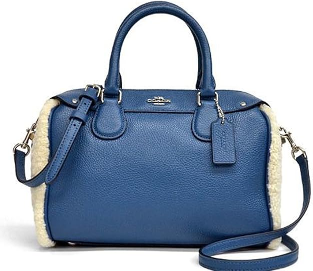 Coach Shearling Mini Bennet Satchel - Slate/Neutral: Handbags: Amazon.com