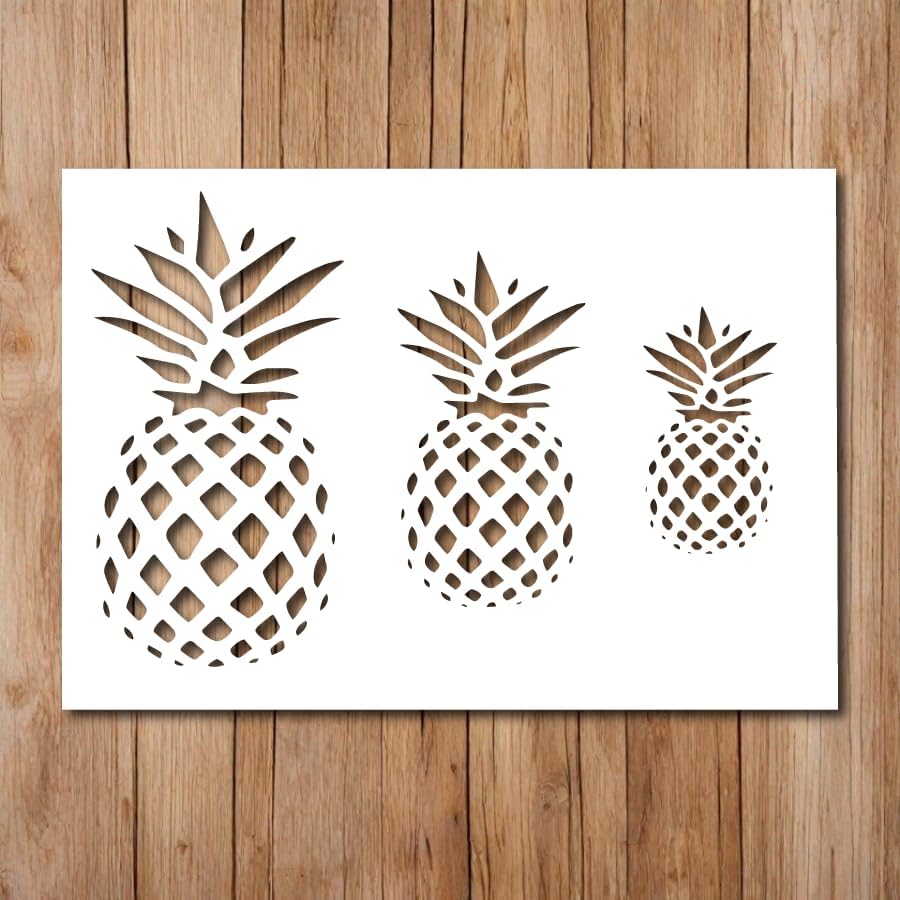 Amazon.com : Pineapple Stencil Template – 8.5 x 11 Inch Reusable ...